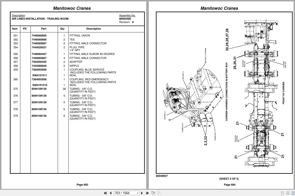 Grove Crane TMS9000E 400046 Parts Manual 2016