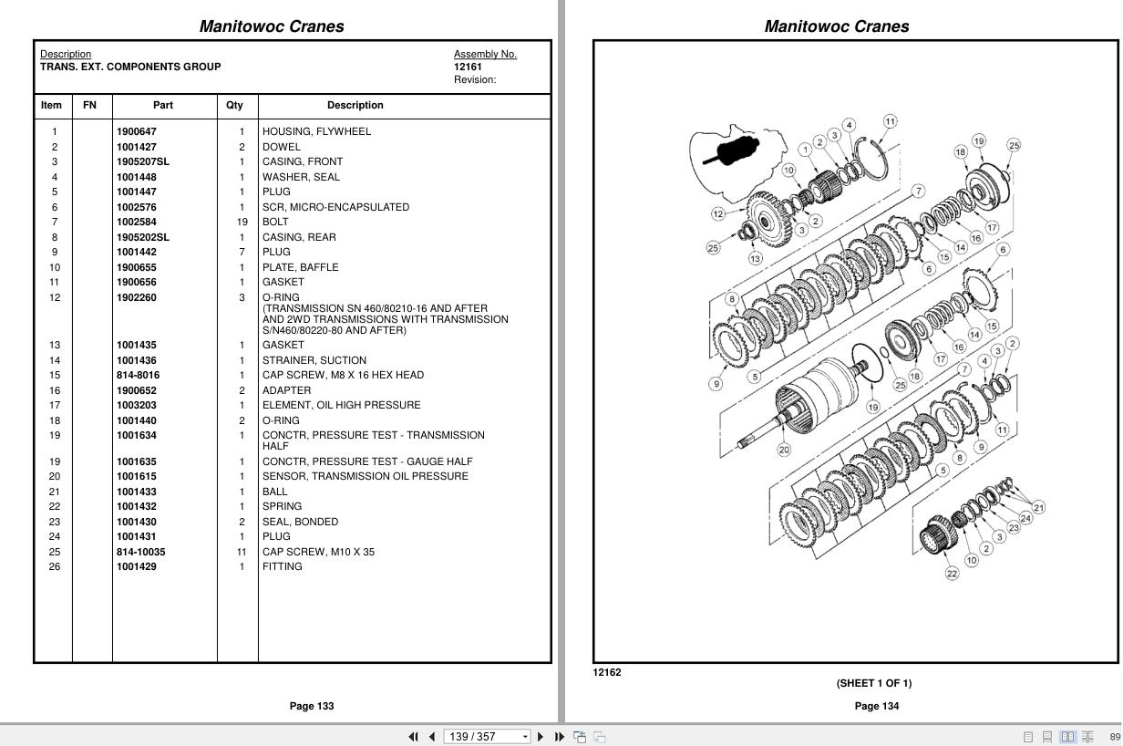 Grove Crane YB4411 320766 Parts Manual 2018