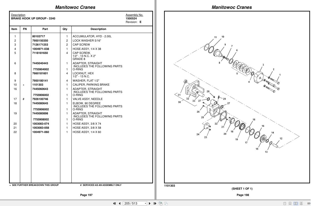 Grove Crane YB4411 322596 Parts Manual 2018