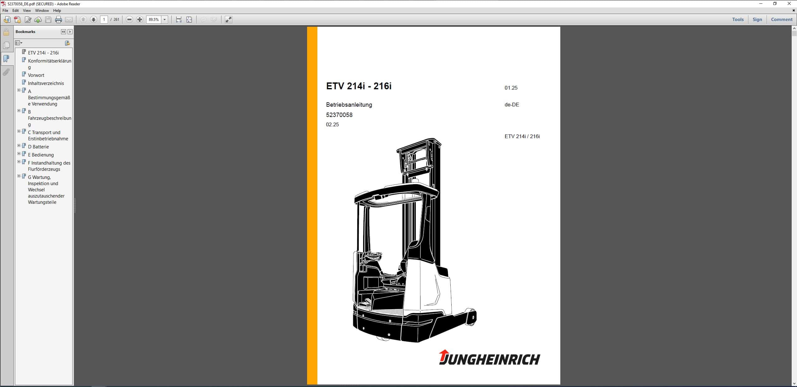 JUNGHEINRICH SH v4.37.13 DE13 Deutsche 02.2025 Service Schematic Program