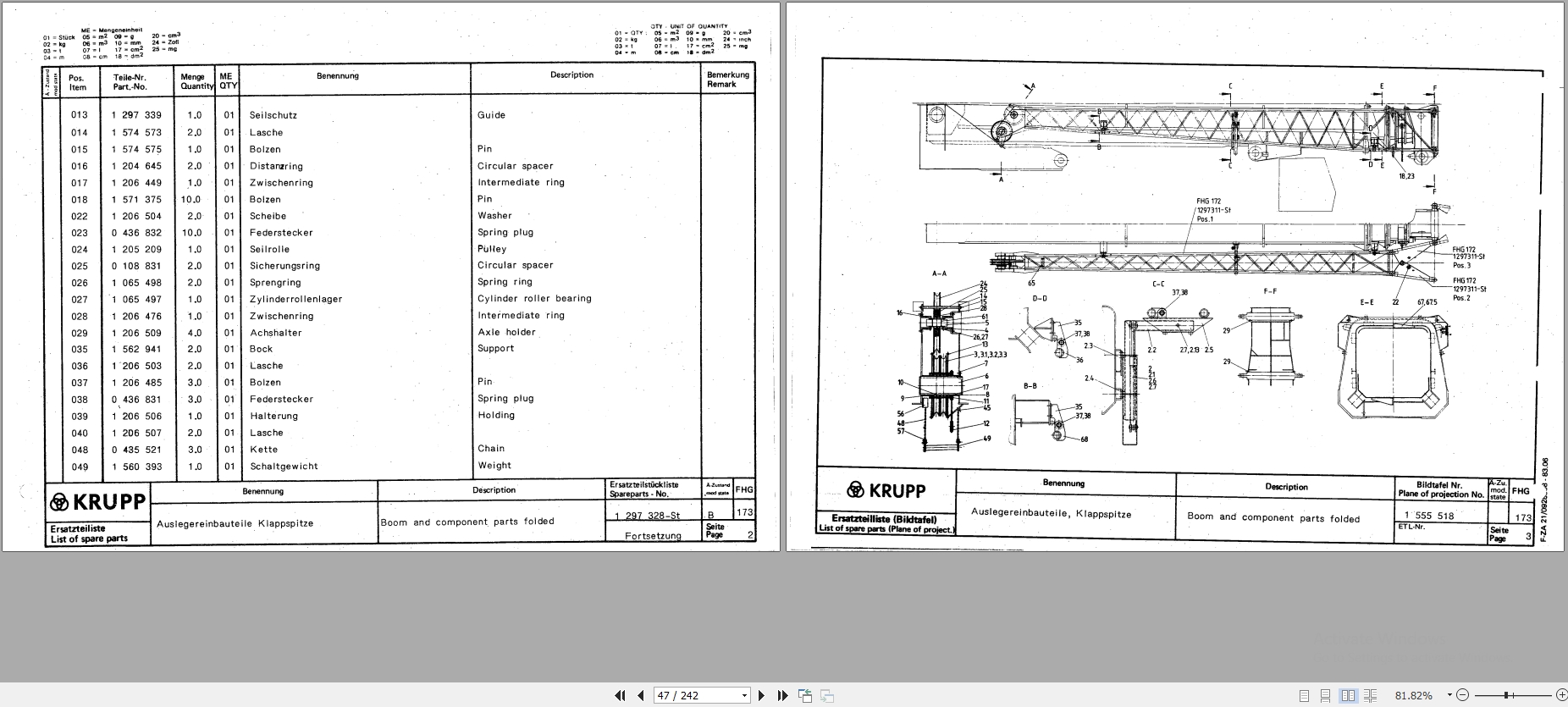Krupp Crane 160 GMT Spare Parts List EN DE FR VOL 2