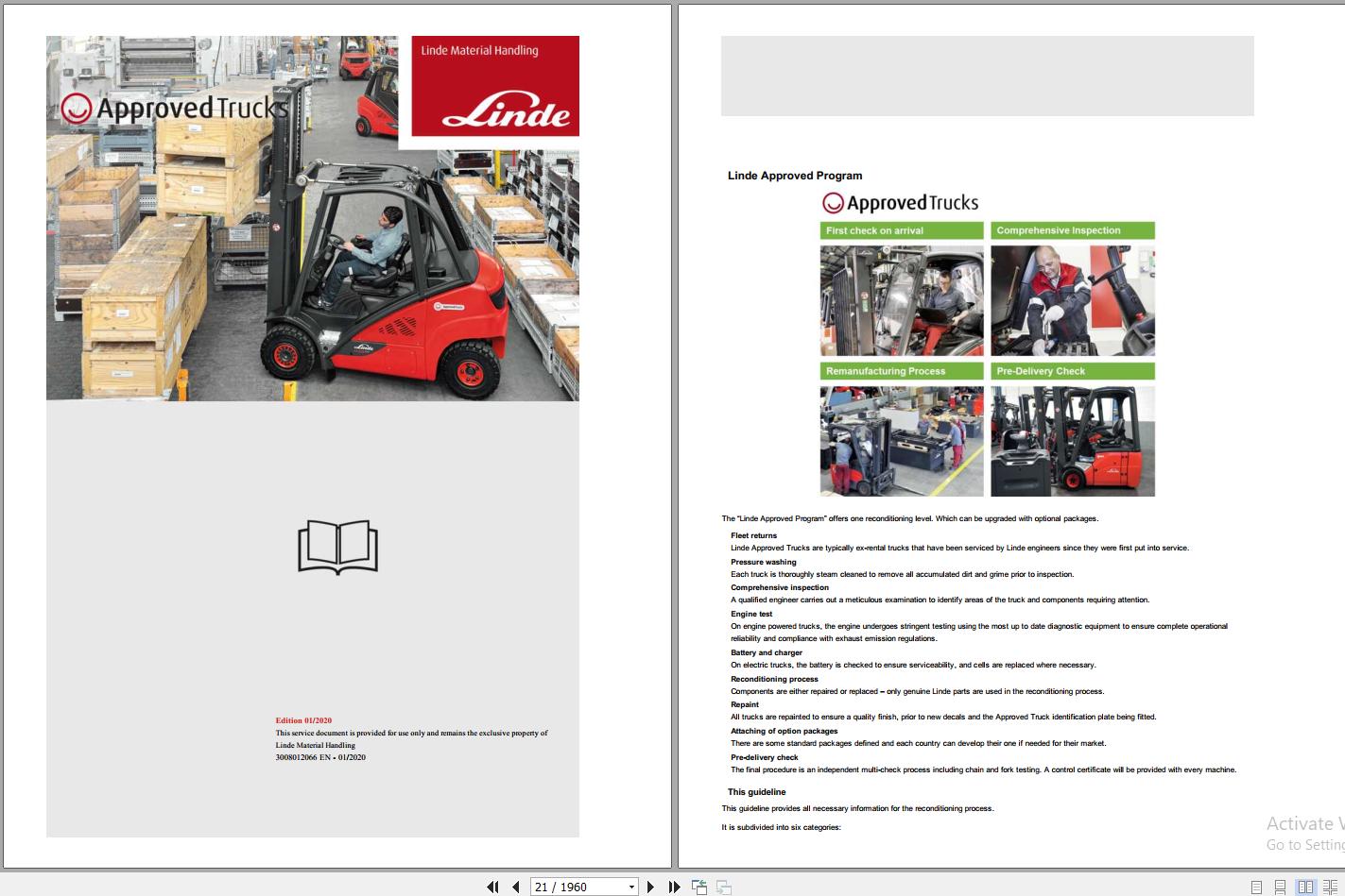 Linde Forklift Workshop Parts Manual and Circuit Diagrams PDF 2025