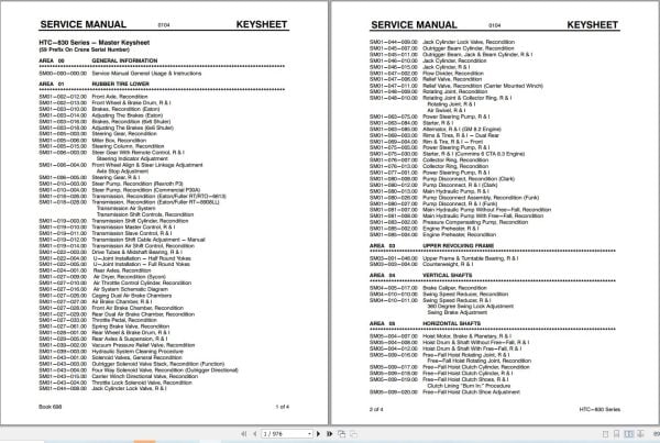 Link Belt Crane HTC-835 Service Manual