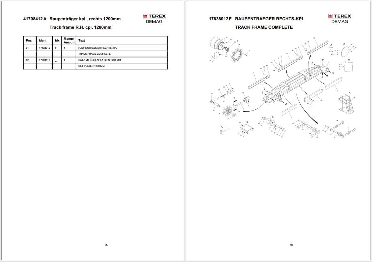 Terex Demag Crane CC2000-1 55131 Spare Parts Catalog