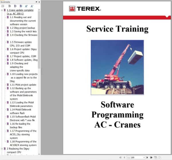 Terex Software Programming AC - Cranes Service Training