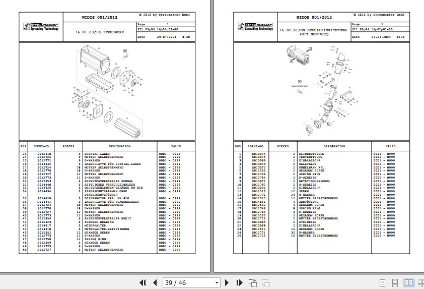 Wirtgen Streu Master Binding Agent Spreader SW 10 16 MC 03.BS S015420 ...