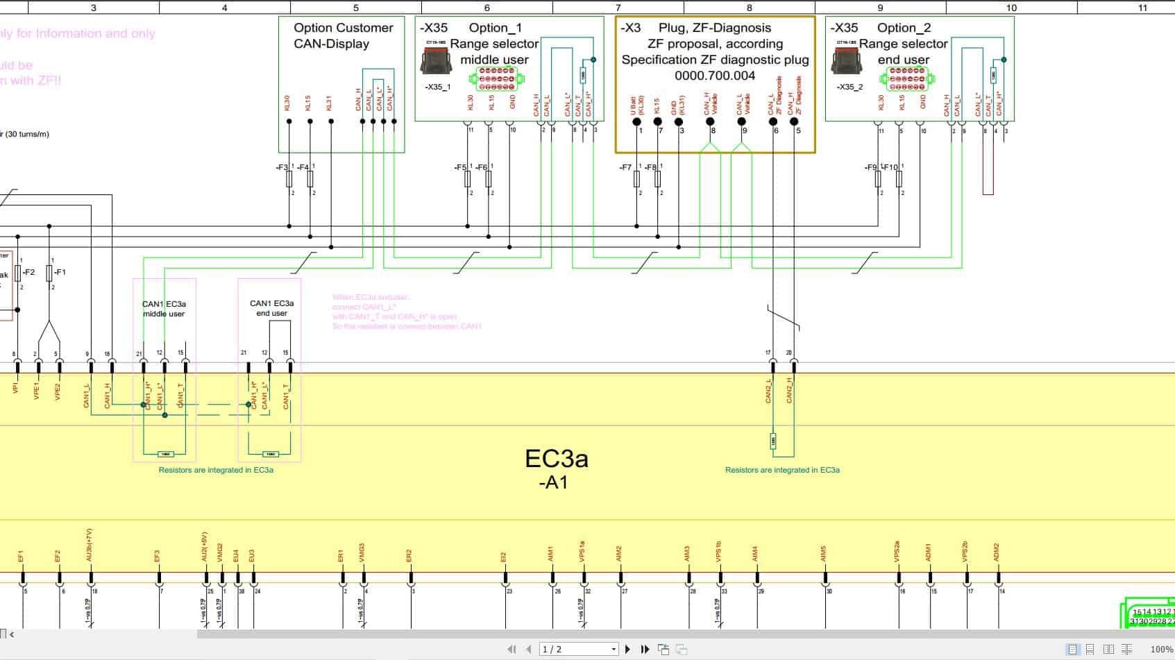 ZF Control Unit EC3a Circuit Diagram