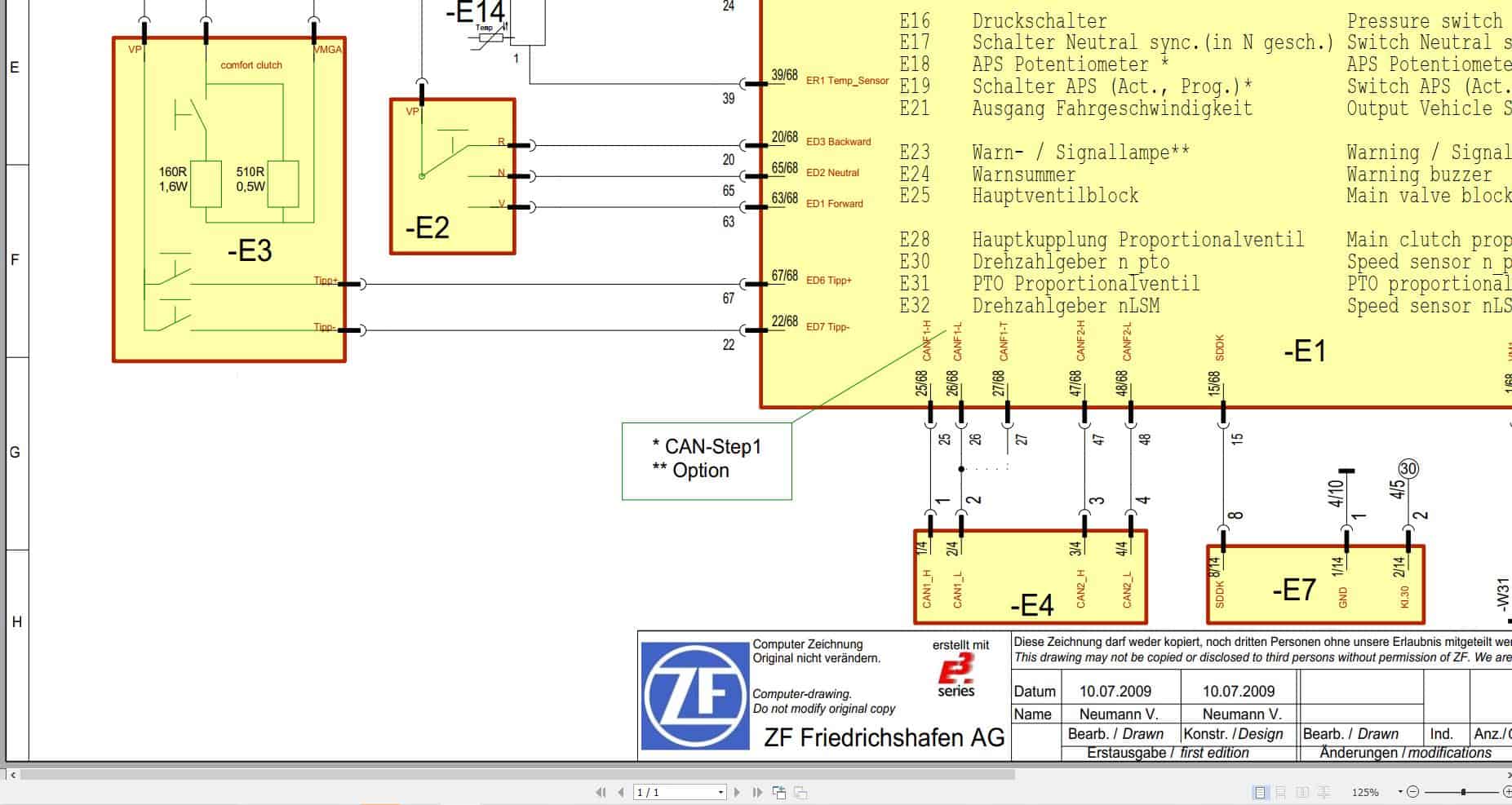 ZF Control Unit EST57A T72 T73 SDFG Electrical Diagram 6029 717 155