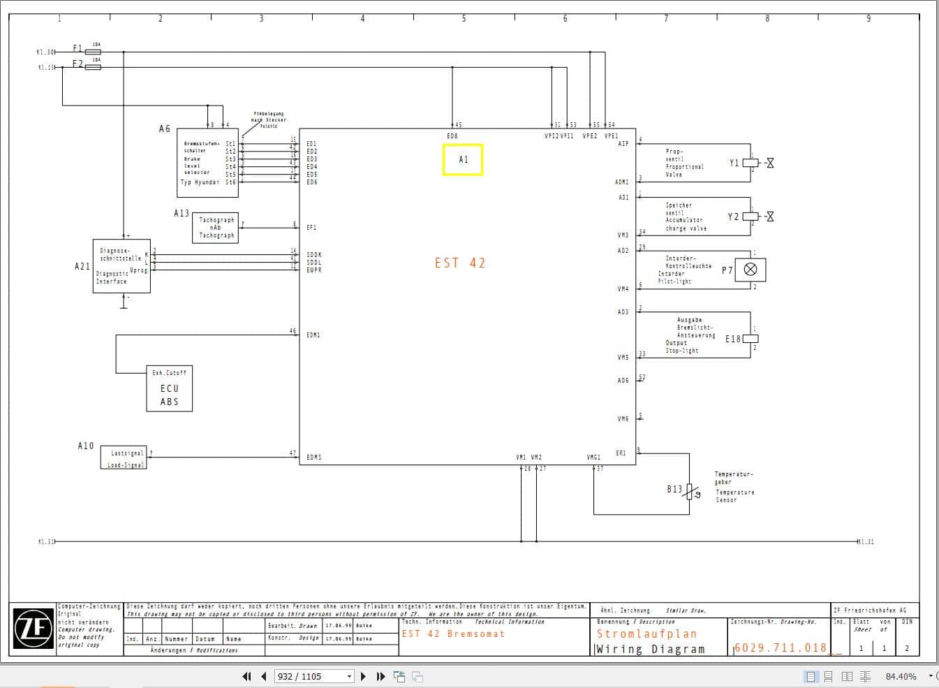 ZF INTARDER Electric and Diagnostic Manual DE