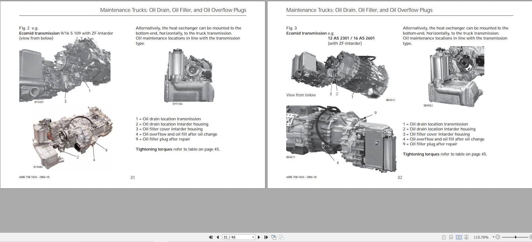 ZF Intarder Operating Instructions 6085 758 102c