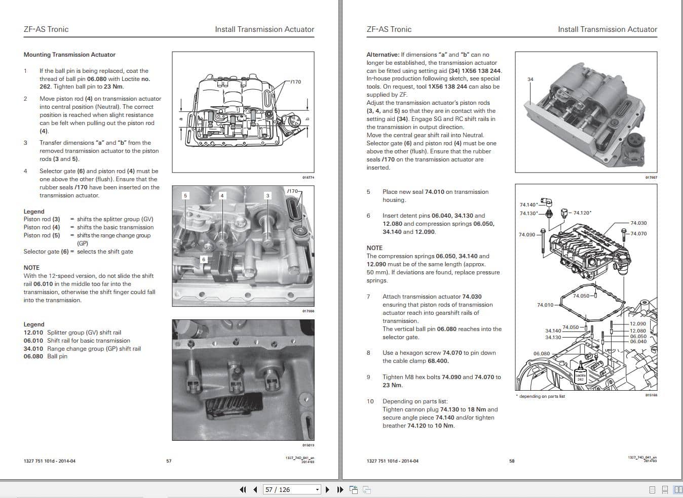 ZF Transmission AS Tronic Repair Manual