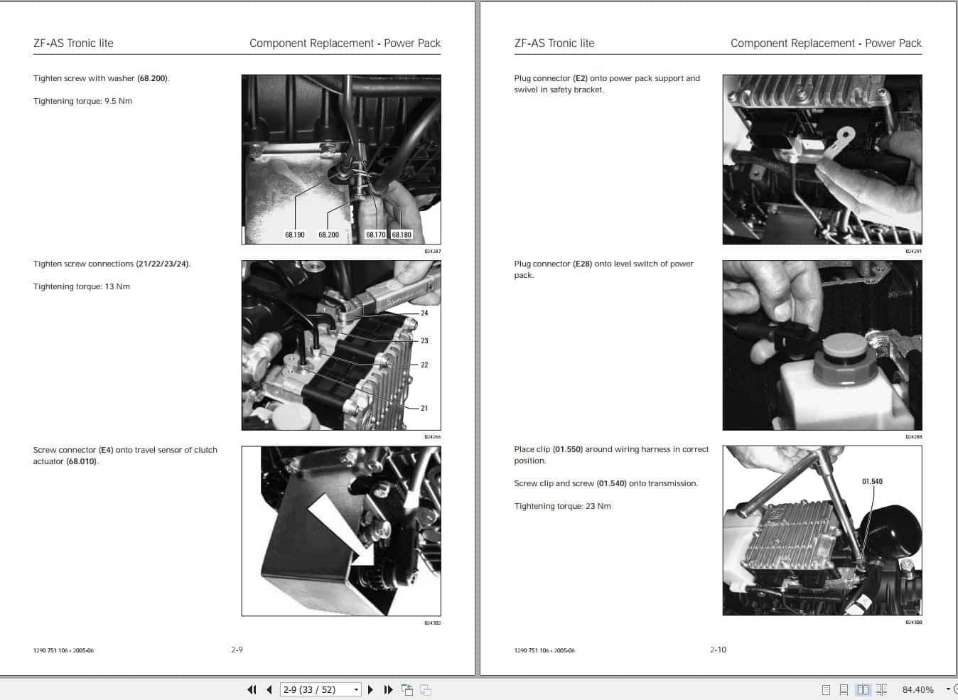 ZF Transmission ASTronic lite Repair Manual - Component Replacement