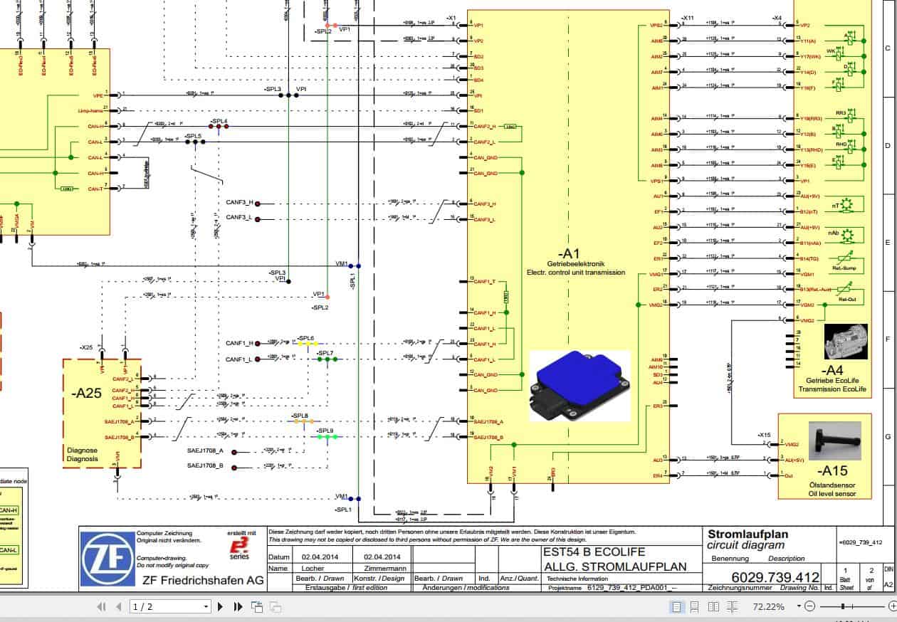 ZF Transmission ECOLIFE Wiring Diagram DE