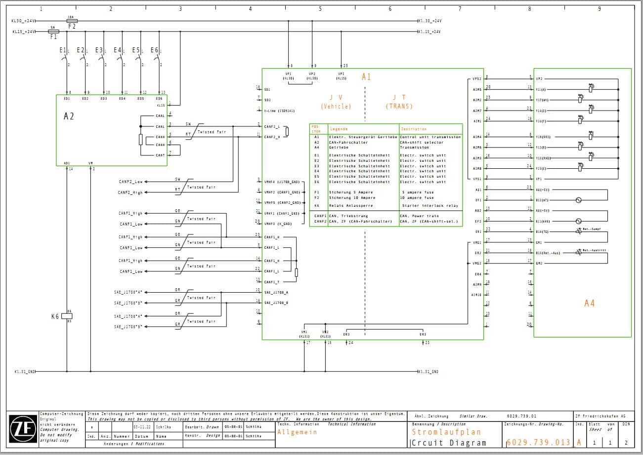 ZF Transmission Ecolife Diagrams and Repair Manual
