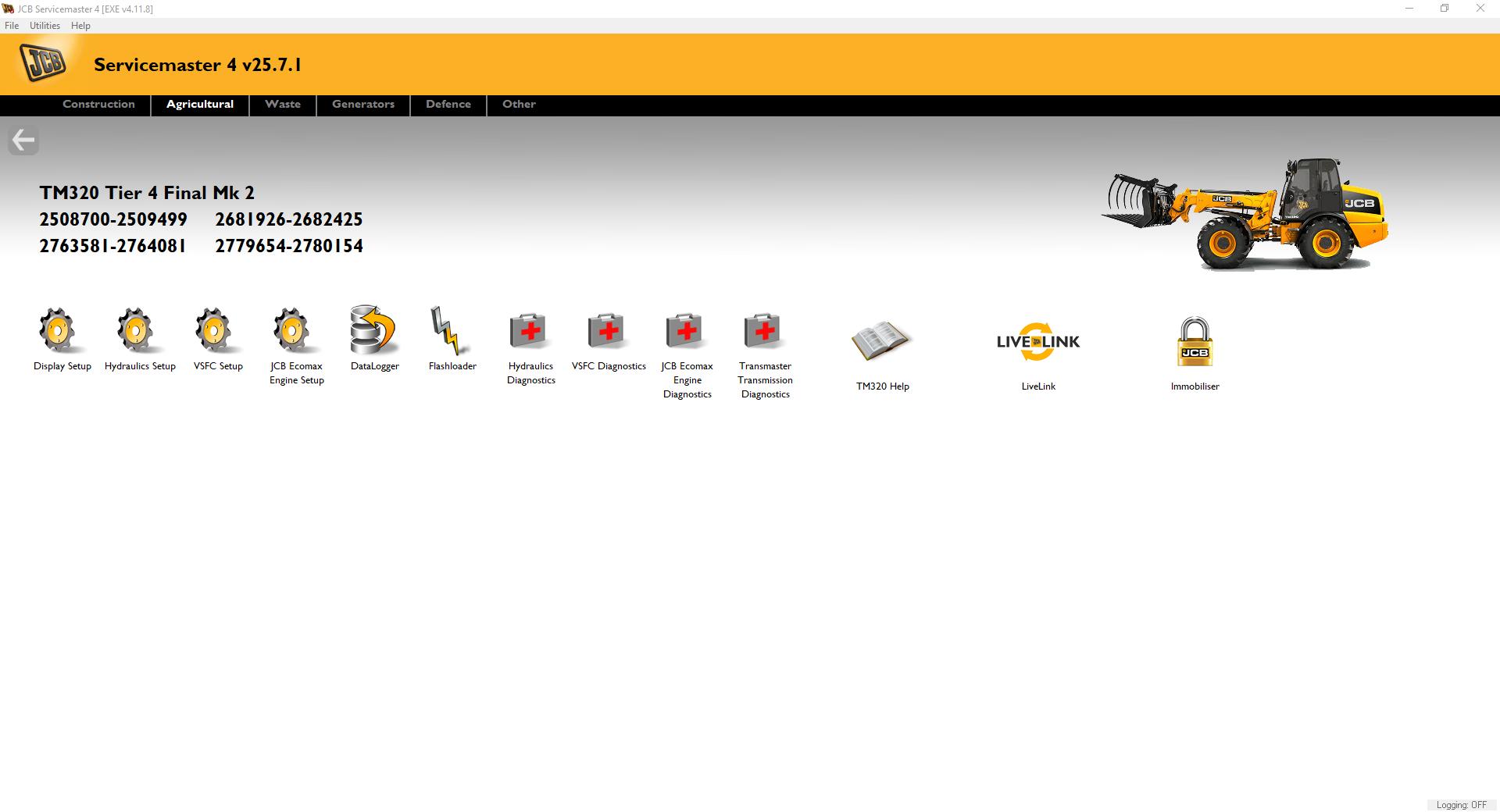 JCB ServiceMaster 4 v25.7.1 07.2025 Diagnostic Program