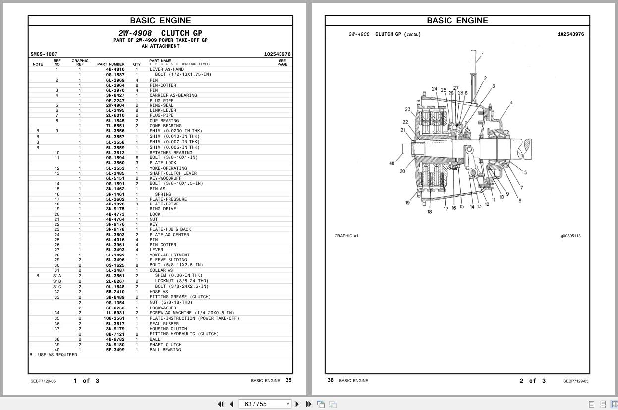 Caterpillar Engine C9.3 Parts Manual SEBP7129-05 Volume I
