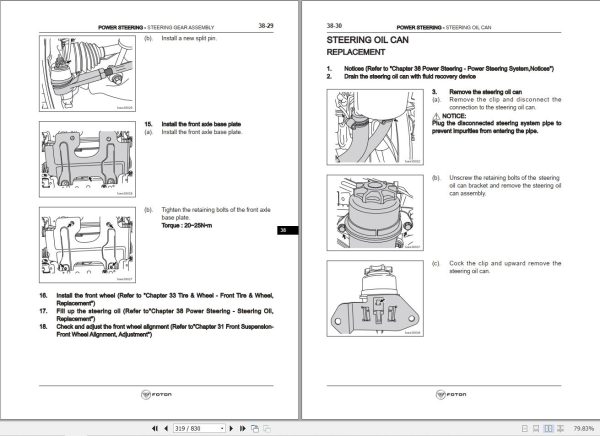 Foton Sauvana 2016 Workshop Manual
