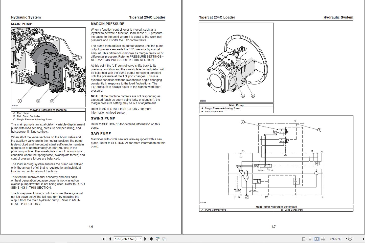 Tigercat Loader 234C Service Manual 72861AENG