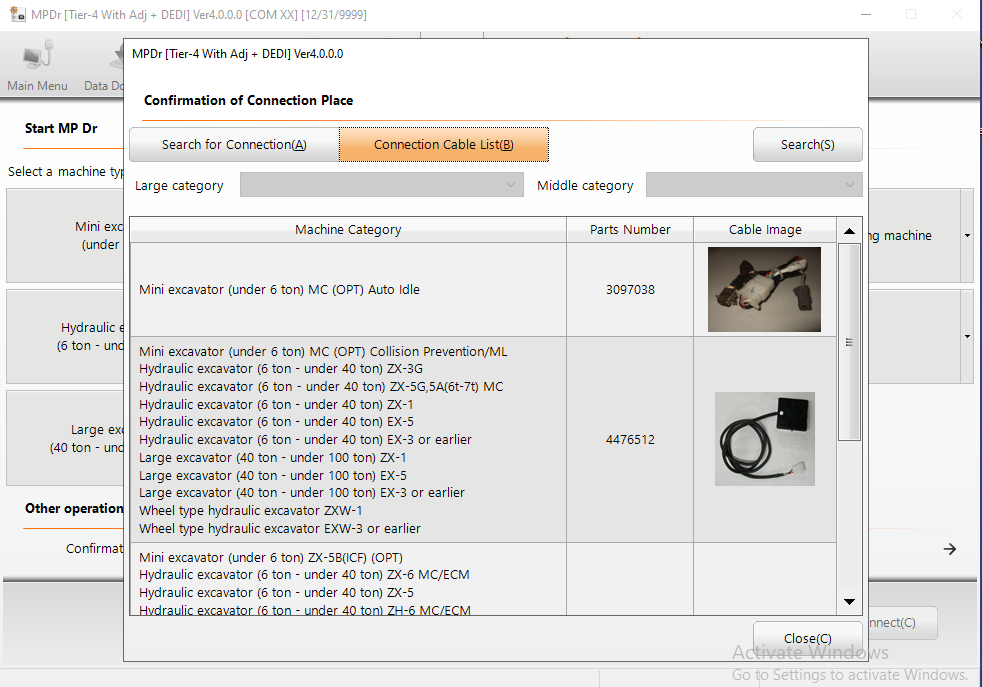 Hitachi MPDr Tier-4 With Adj DEDI V4.0.0.0 2025 Diagnostic Program Remote