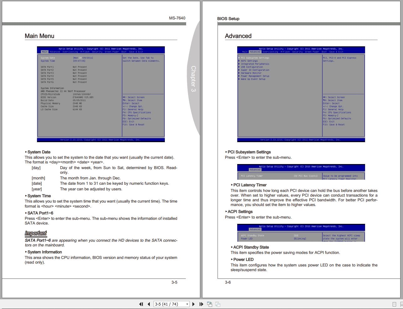 MSI Mainboard 990FXA-GD65 Series MS-7640 User Manual G52-76401XI