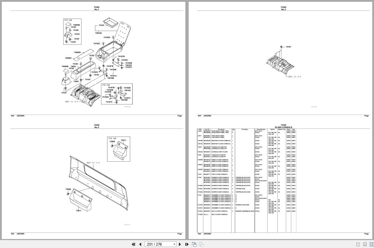 Mitsubishi Fuso Truck FE88E Spare Parts Catalog