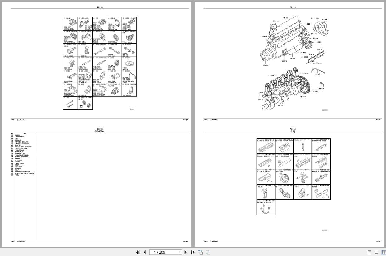 Mitsubishi Fuso Truck FH215 Euro Spare Parts Catalog
