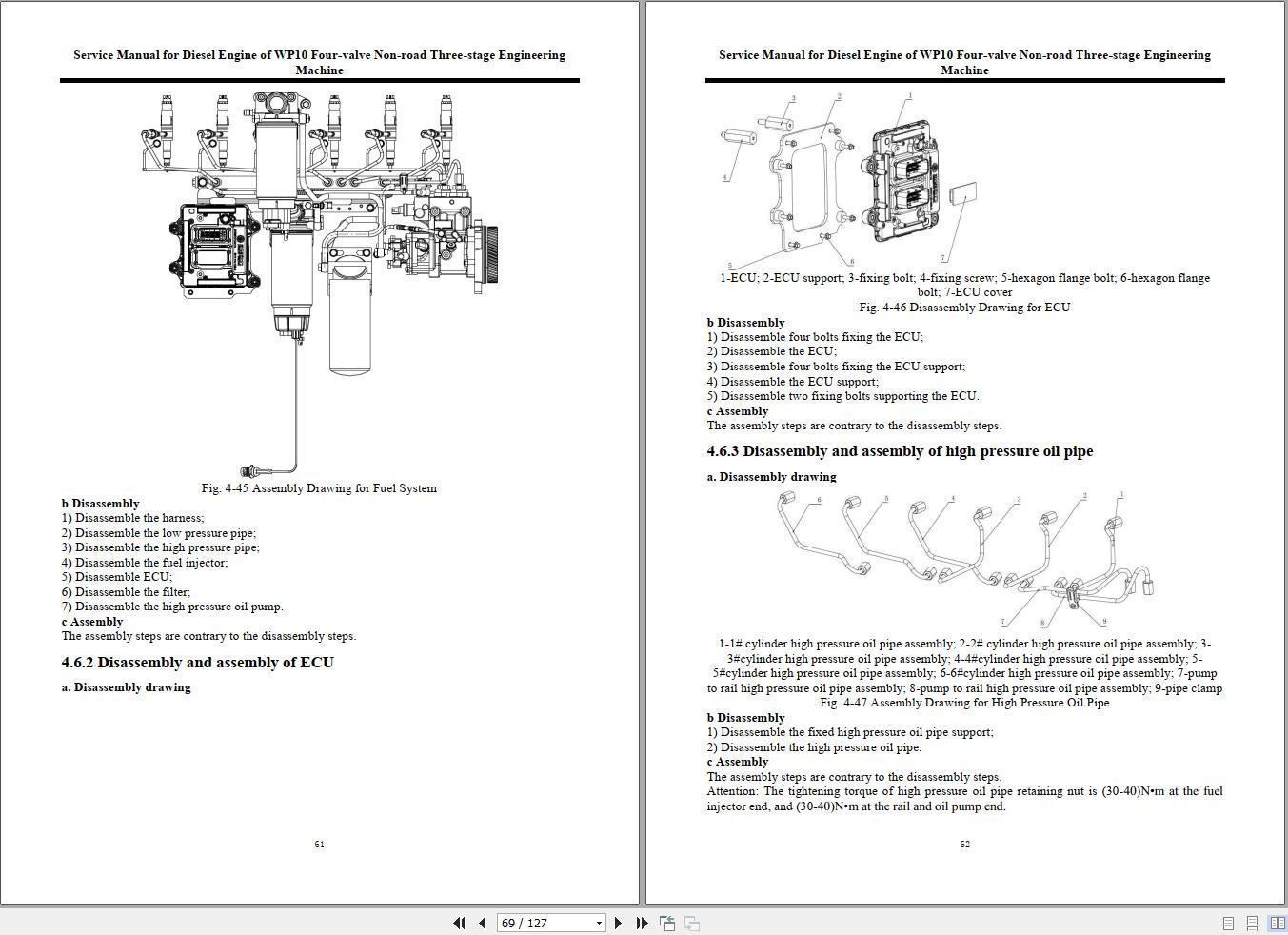 SDLG Weichai Diesel Engine WP10 Service Manual 2938002975