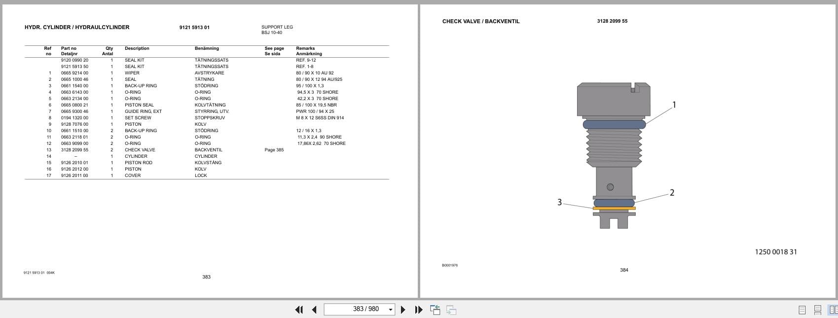 Atlas Copco Boomer S1D Spare Parts Catalog 8991868200 EN SV