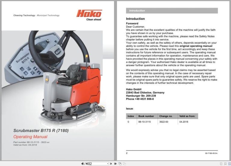 Hako Service Operation Manual Wiring Diagram Archives - Auto Repair ...