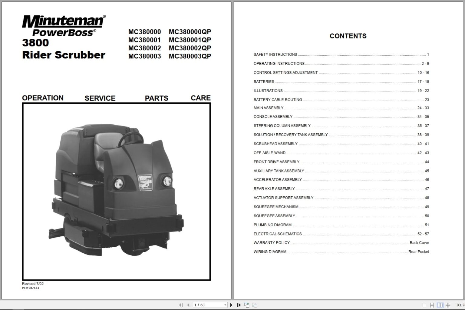 Minuteman Operation Parts Manual And Wiring Diagram Archives - Auto ...