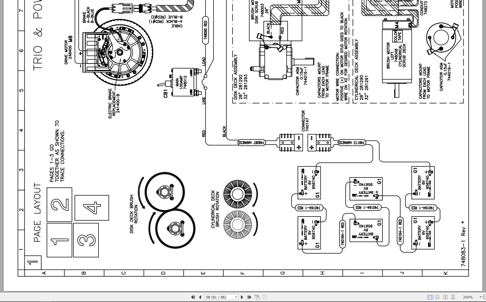 PowerBoss Riding Scrubber Admiral 28 32 Parts Manual Wiring Diagram ...