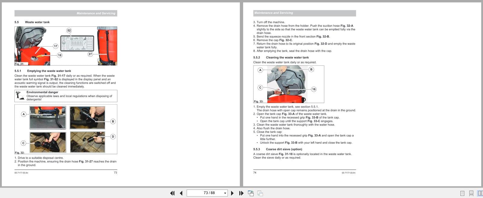 PowerBoss Sweeper Scrubmaster B120R Operating Manual 88-10-3105-3954-00 ...