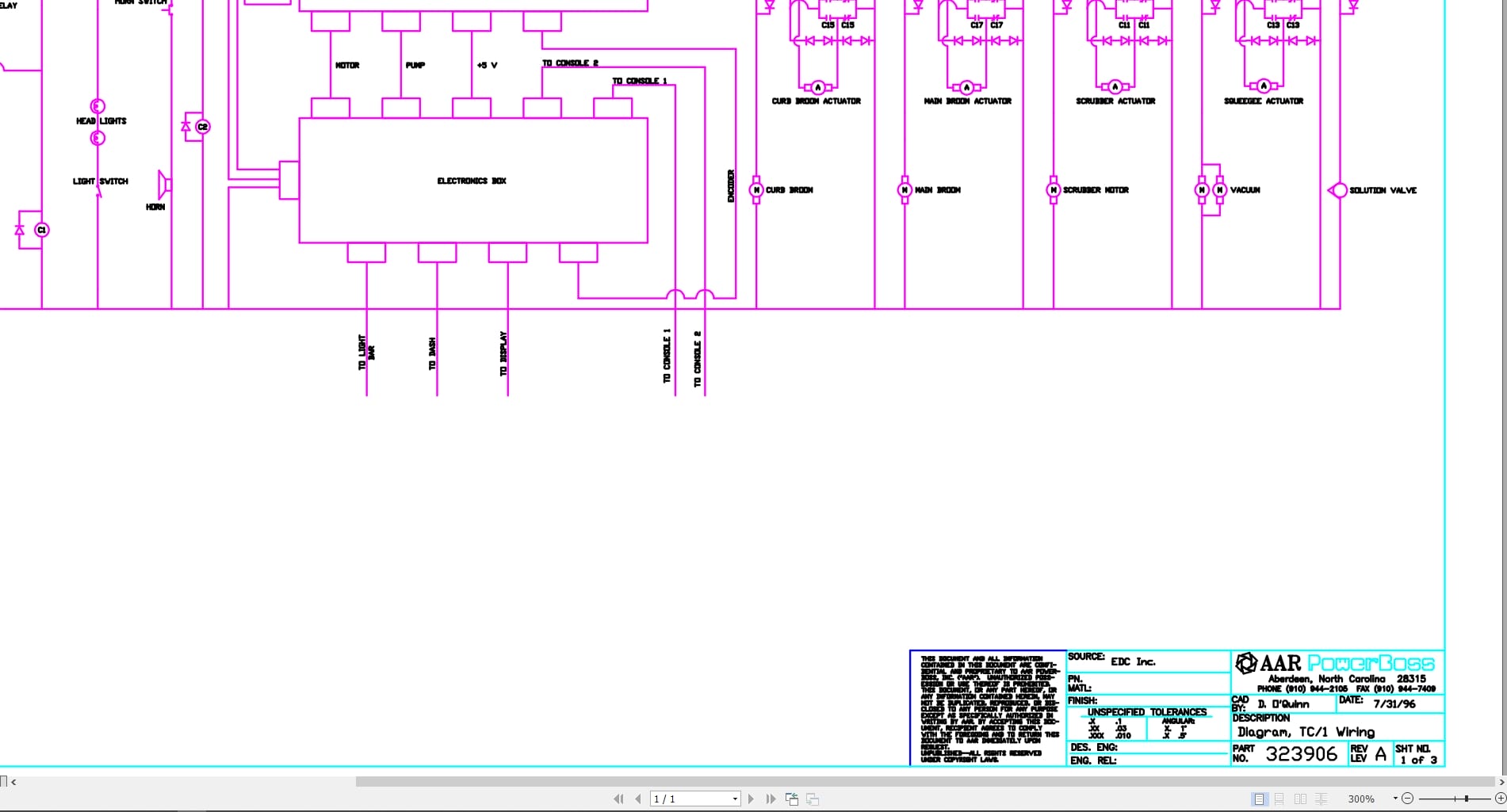 PowerBoss Sweeper TC-1 Wiring Diagram 323906