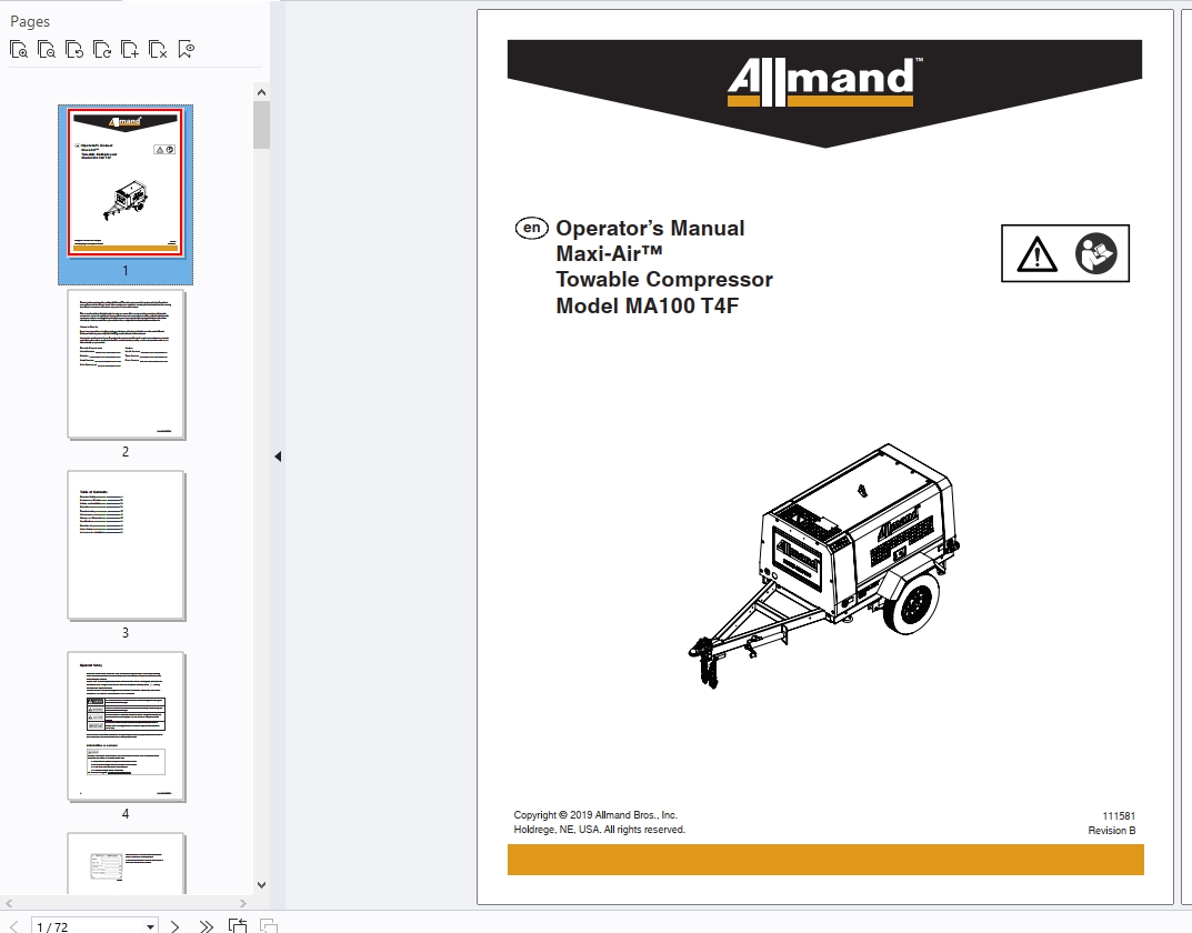 Allmand Parts Operators Manual Wiring Diagram PDF 1.86GB