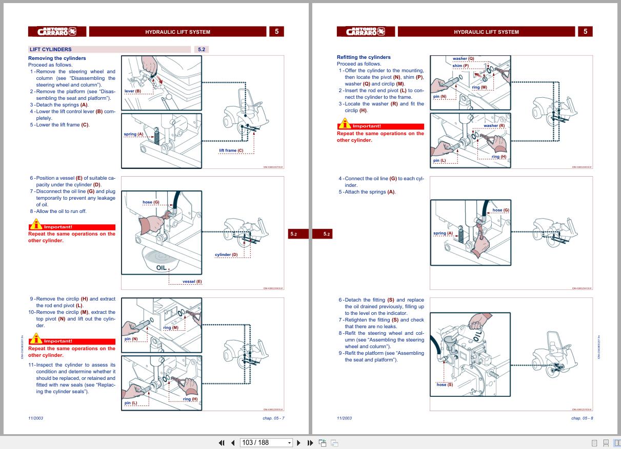 Antonio Carraro Tractor Series 33 K327 K333 Workshop Manual 47310048_01 EN