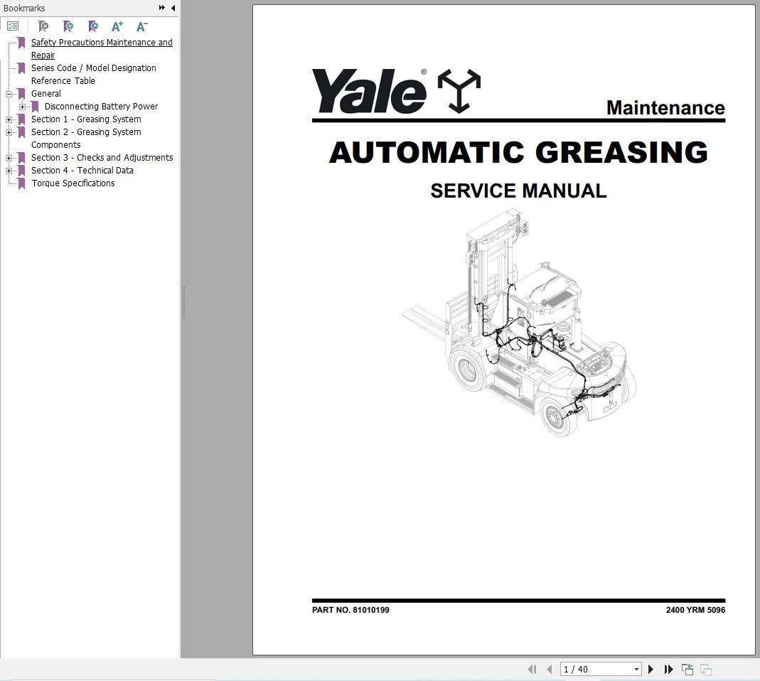 Yale GDP100DF GDP120DF GDP140EF GDP160EF GDP160EFS12 (A6B0) Service ...