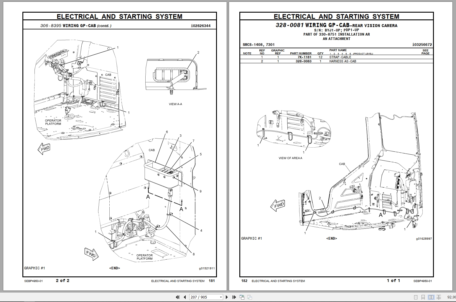 Caterpillar Excavators 314D CR LCR Parts Manual SEBP4950-01 2008
