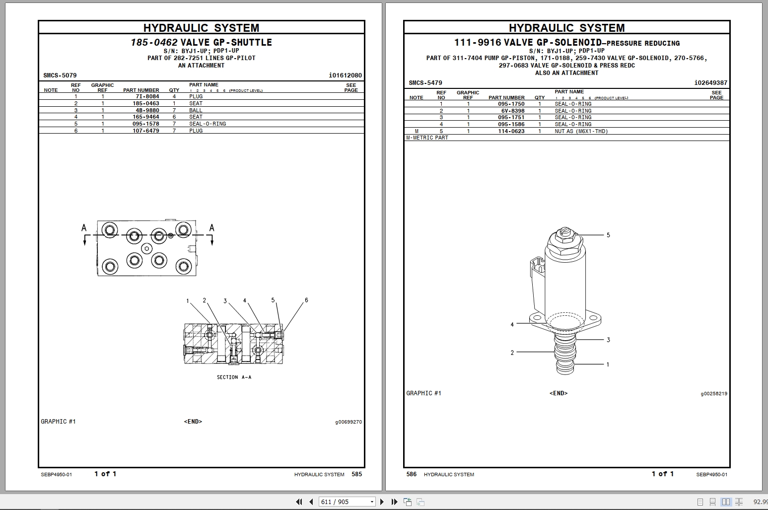 Caterpillar Excavators 314D CR LCR Parts Manual SEBP4950-01 2008