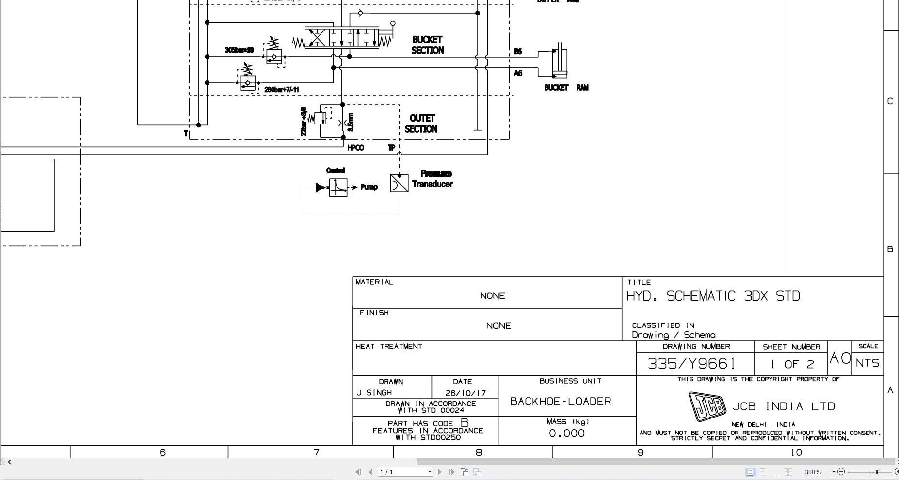JCB Loader 4DX CEV Stage-IV 2020-2025 Electrical and Hydraulic Diagram