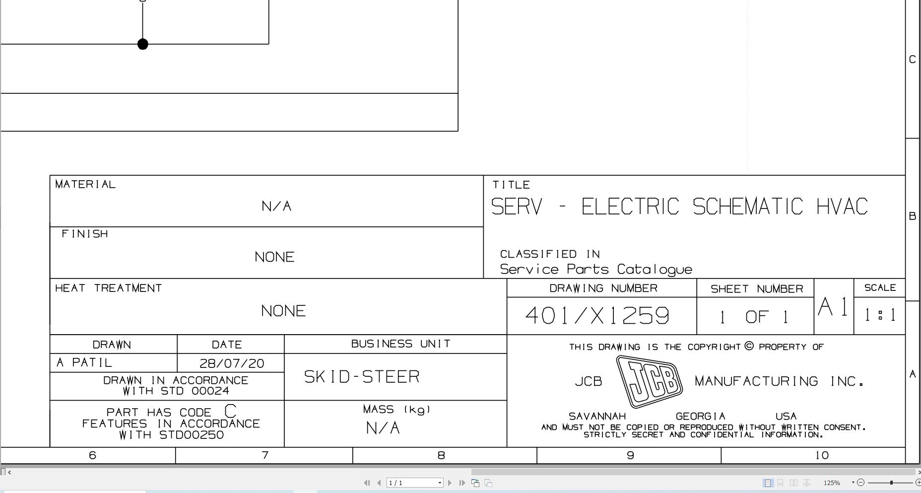 JCB Loader ROBOT 170 H F T0 1999-2001 Electrical Diagram