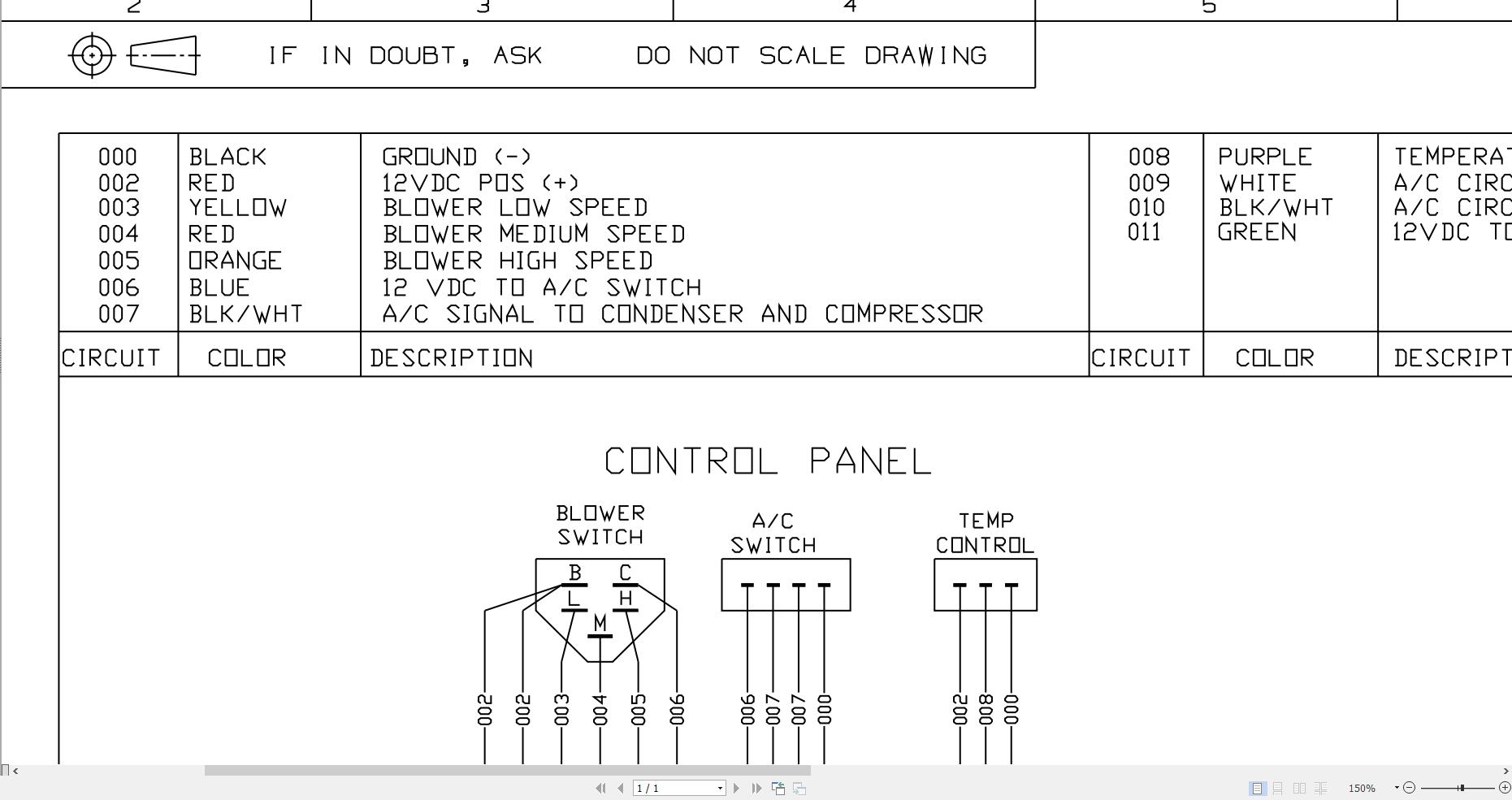 JCB Loader ROBOT 185 1995-2001 Electrical Diagram