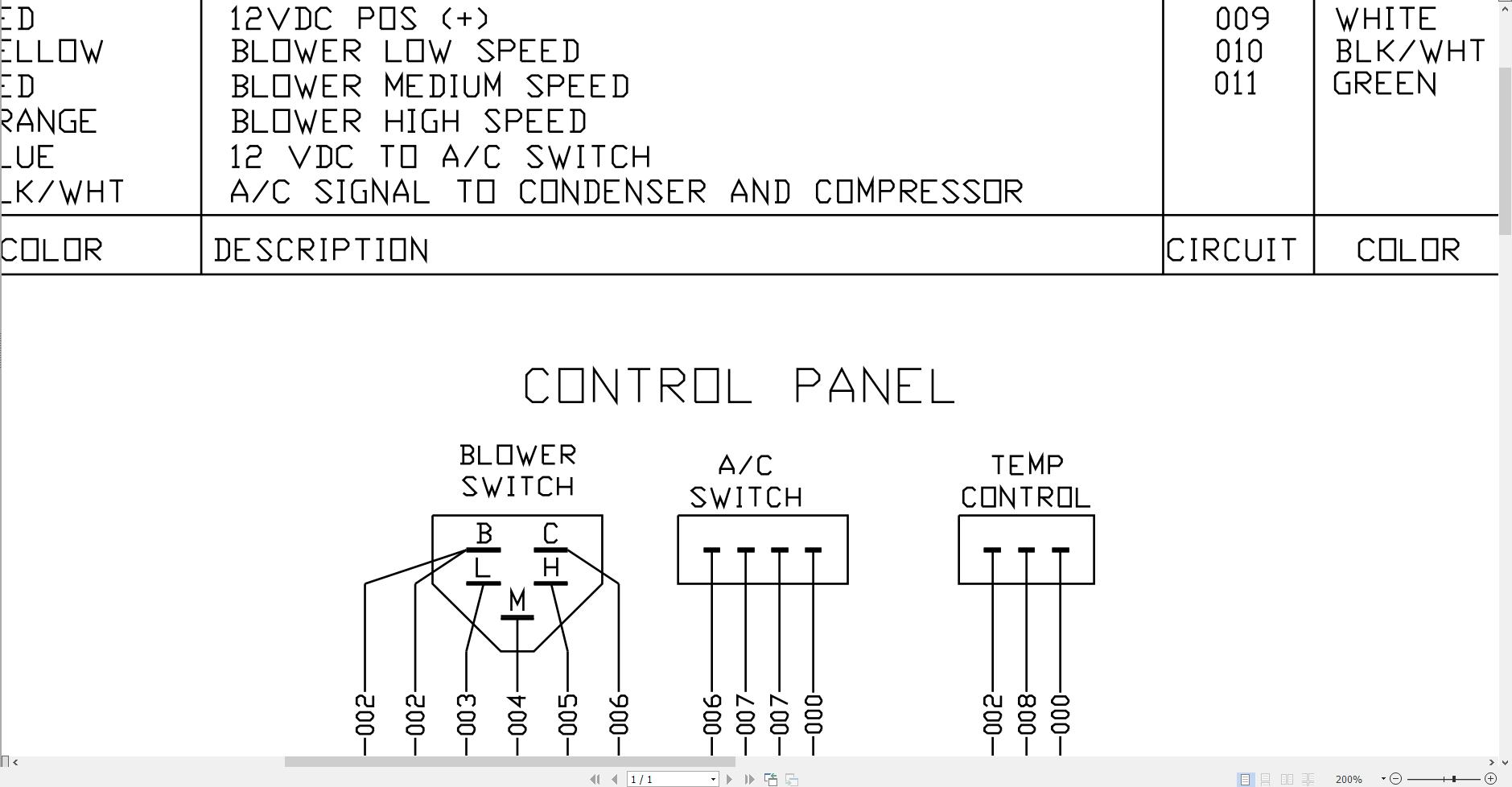 JCB Loader ROBOT 190T H F T0 2001-2004 Electrical Diagram