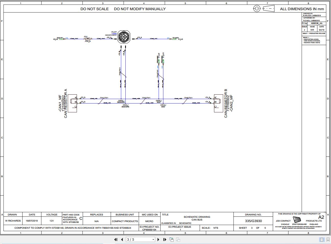 JCB Mini Excavator Micro 8008 T2 2005-2009 Electrical and Hydraulic Diagram
