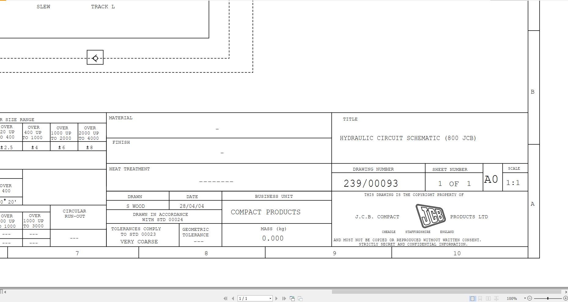 JCB Mini Excavator Micro 8008 T2 2005-2009 Electrical and Hydraulic Diagram