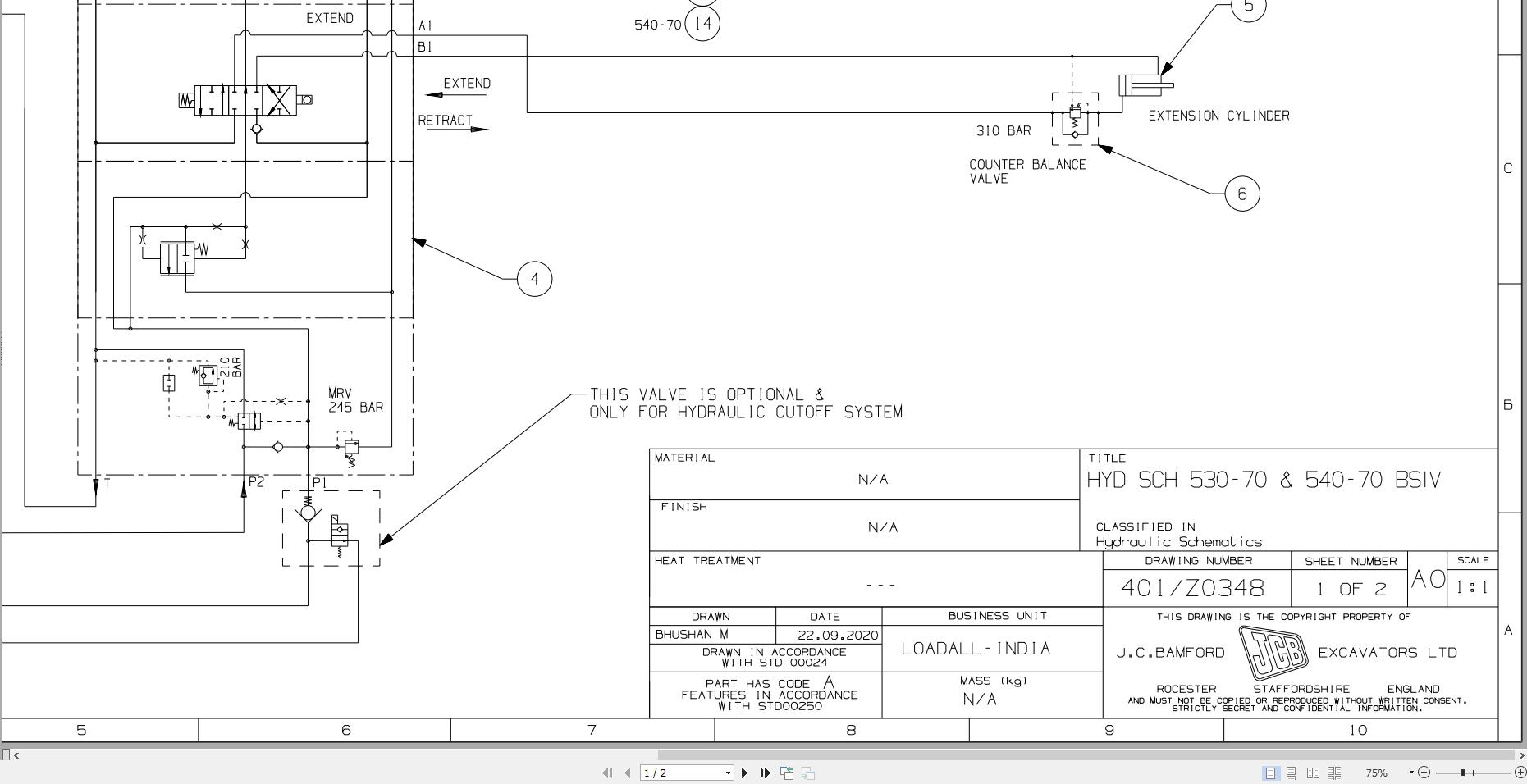 JCB Telehandler 530-70 CEV Stage-IV RAJ 2020-2024 Electrical and ...