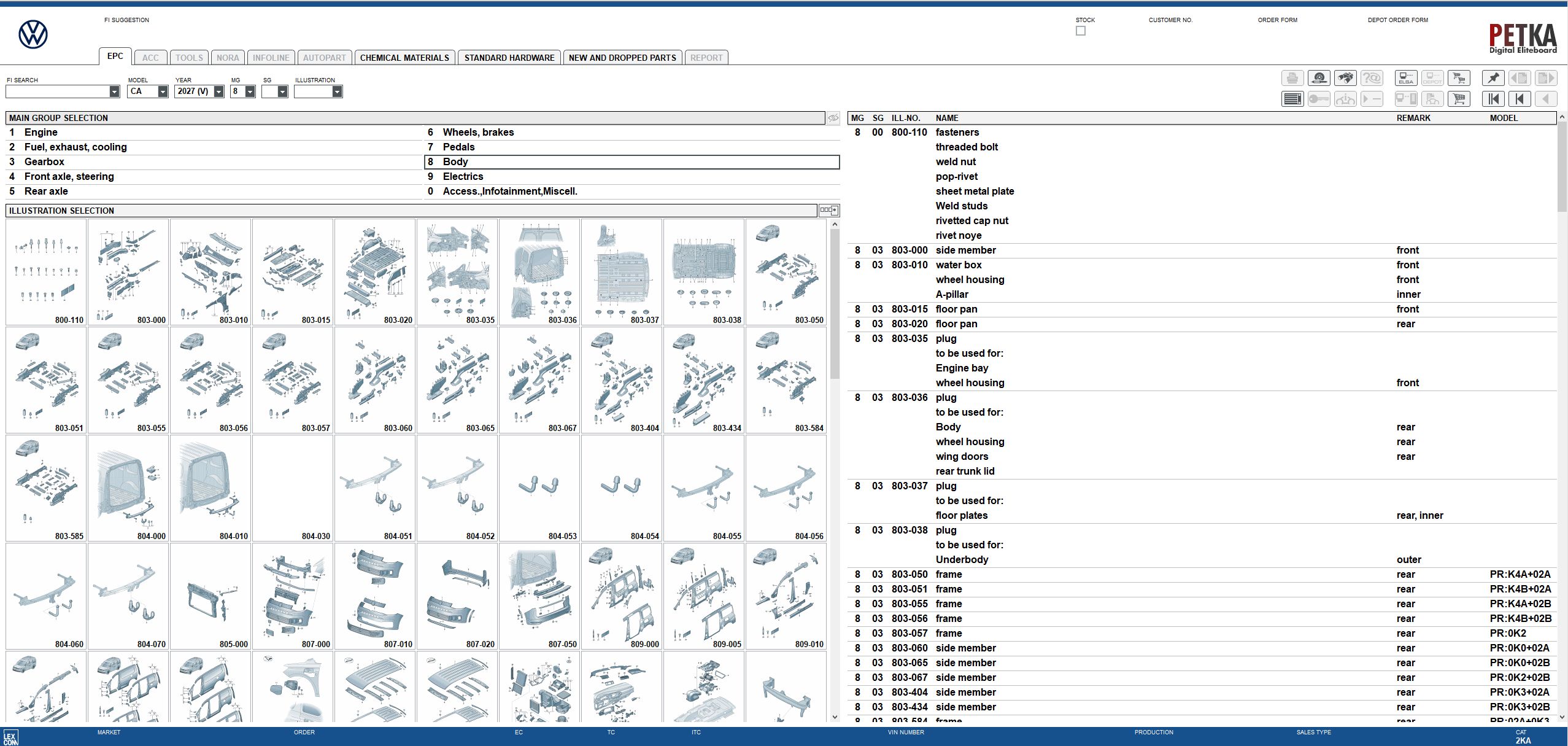 VMware Volkswagen Car EPC 8.3 12.2025 1633 Spare Parts Catalog How To ...