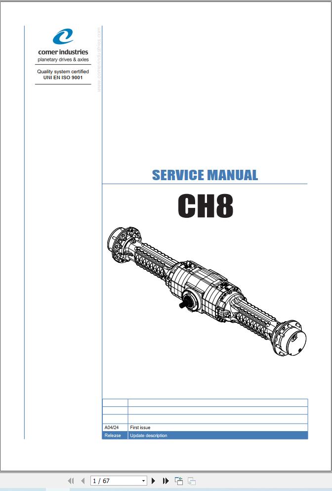 Comer Industries Axle CH8 Service Manual