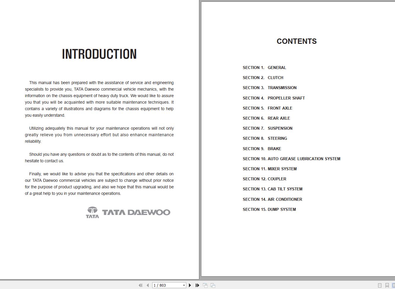 Daewoo Engine DL06K Service Owner Operators Maintenance Manuals