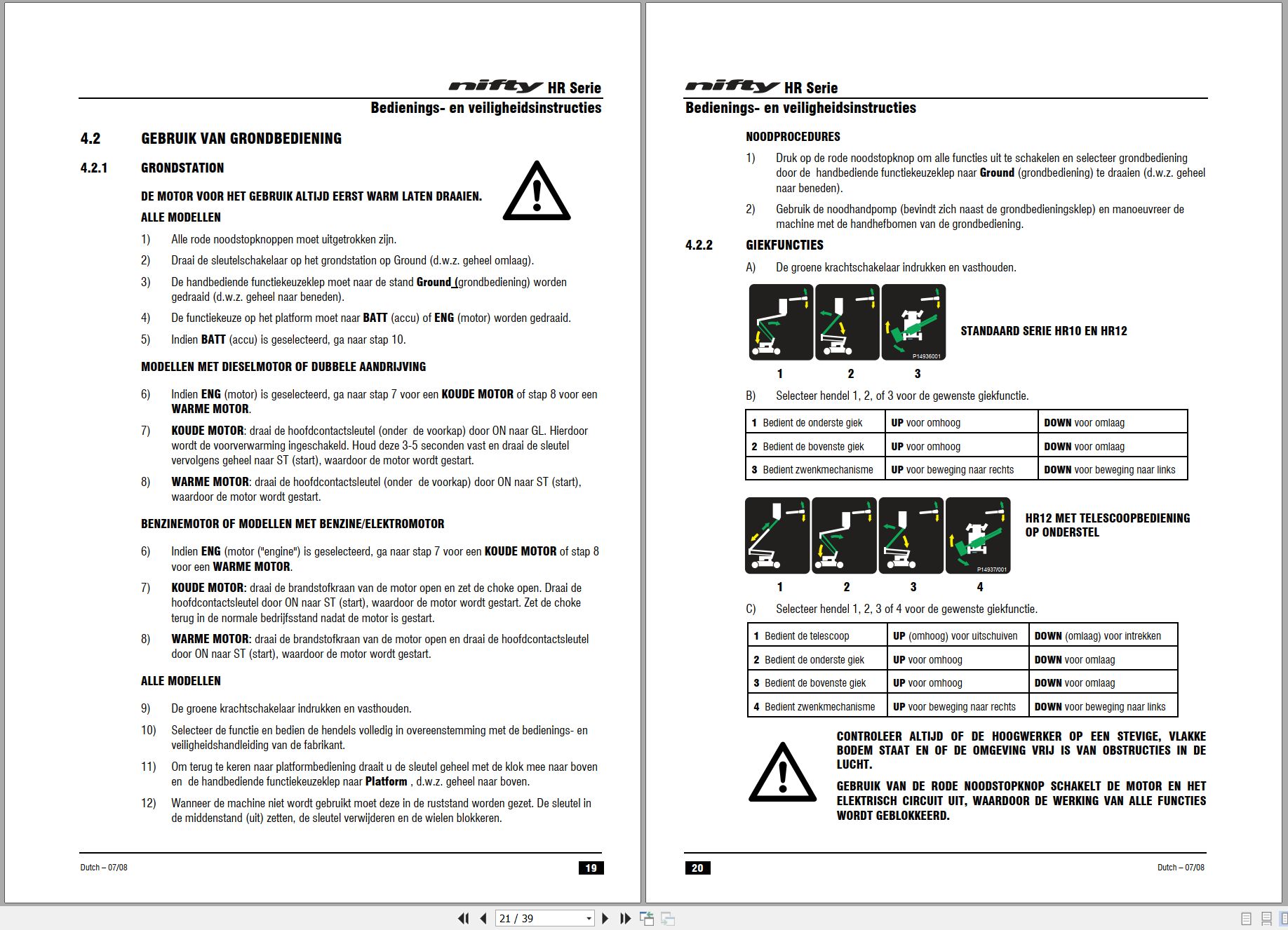 NIFTYLIFT Articulating Boom Lifts HR10 18605 Operating Manual And ...