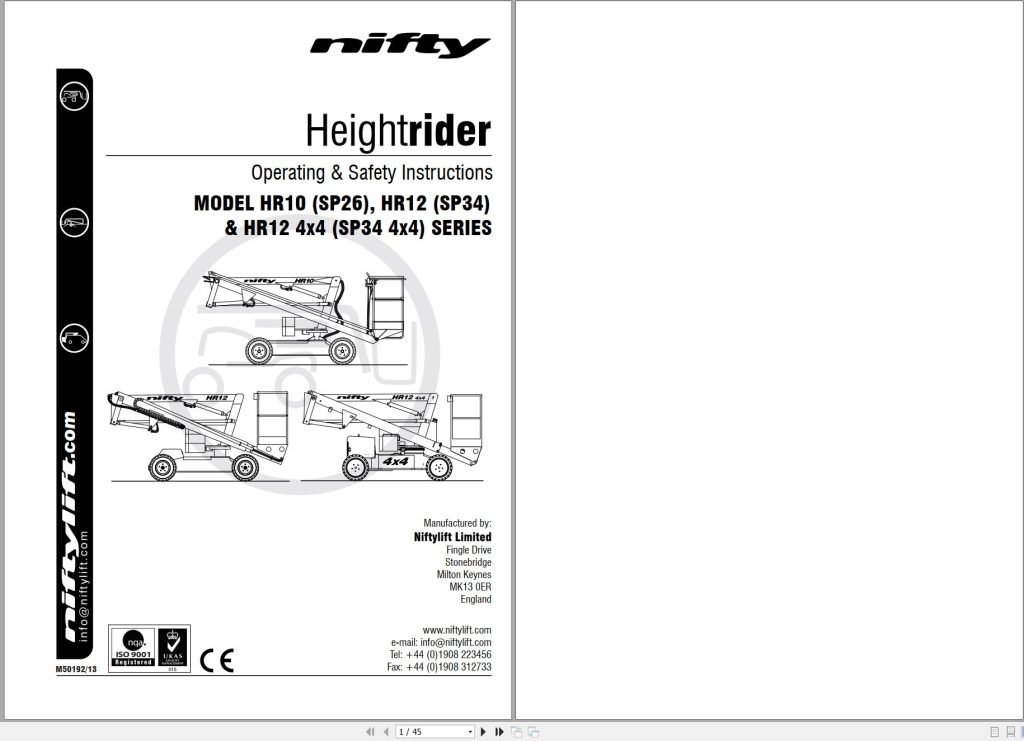 NIFTYLIFT Operating Manual Diagram Archives - Auto Repair Software-Auto ...